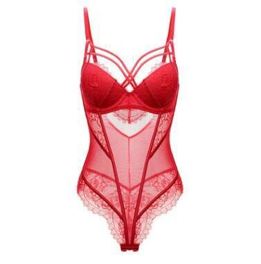 Прямая продажа сексуальных боди во французском стиле, соблазнительного прозрачного кружева, облегающих сексуальных боди в европейском и американском стиле. Красный.
