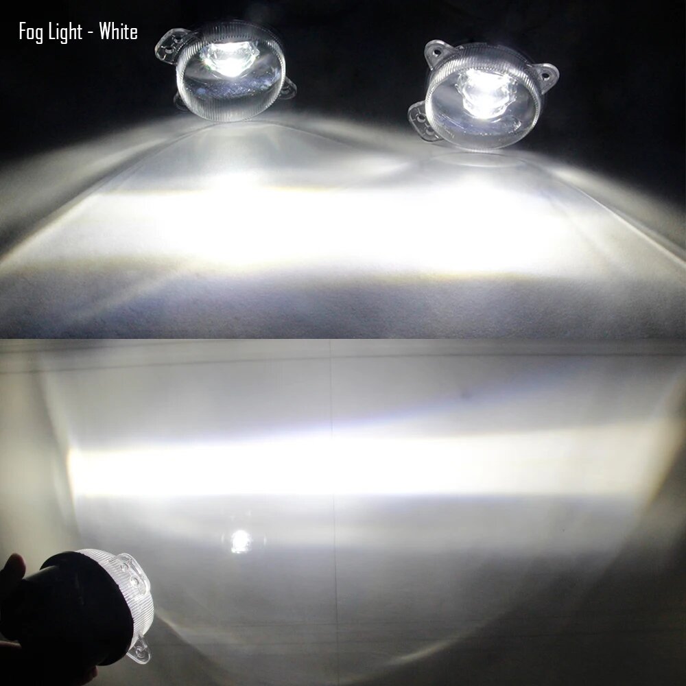 2 светодиодных противотуманных фар в сборе для Skoda Fabia Mk2 2007 2008 2009 2010 30 Вт 8000LM Автомобильные противотуманные фары Canbus с линзами дневного света White