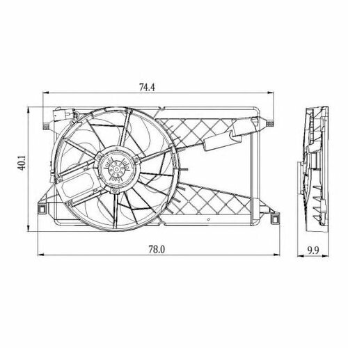 Вентилятор радиатора Nrf 47291 для Mazda 3