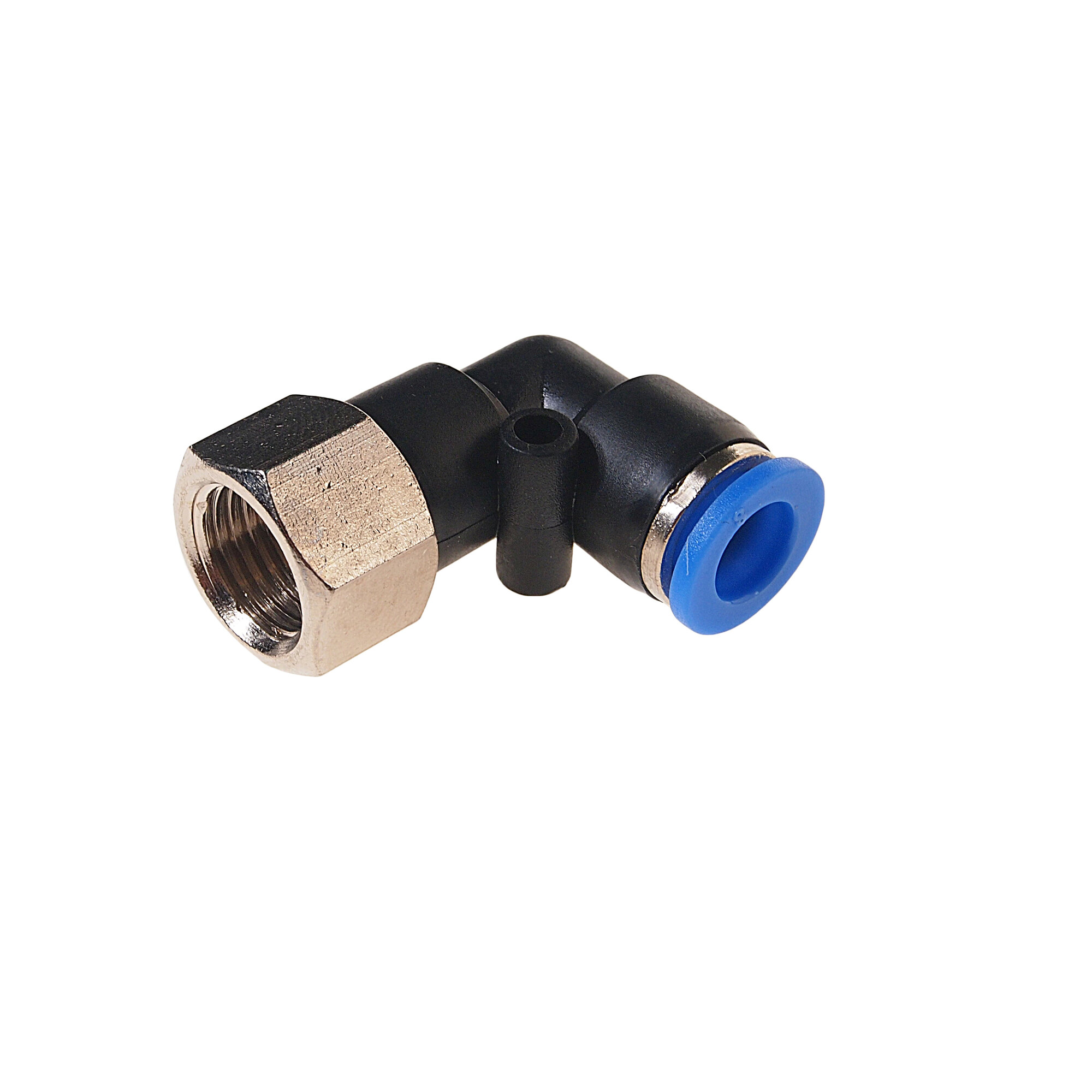 Фитинг RF-SPLF08-02 угловой для пластиковых трубок 8мм с внутренней резьбой 1/4" ROCKFORCE