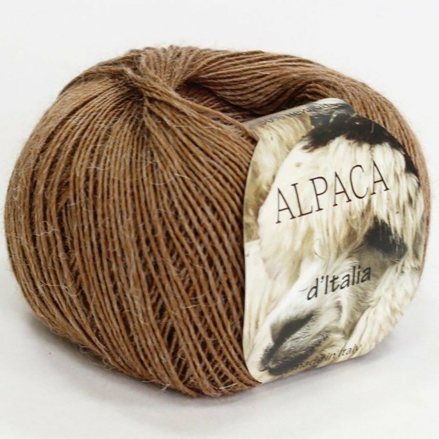 Пряжа Seam ALPACA D’ITALIA 0308 св. коричневый (5 мотков)
