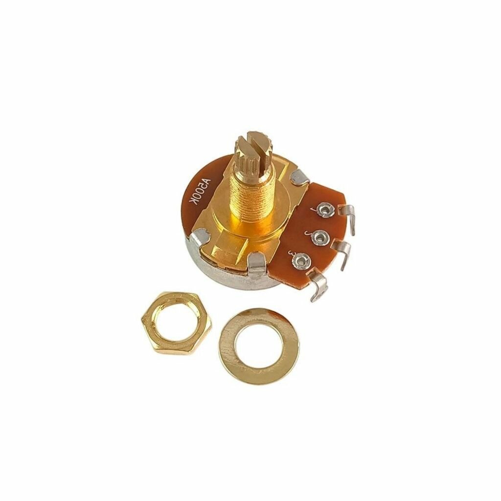 2 шт. потенциометры для электрогитары с коротким валом A500K, линейный конусный потенциометр, прочный