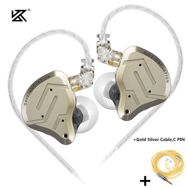 KZ ZSN Pro 2, Gold, внутриканальные наушники