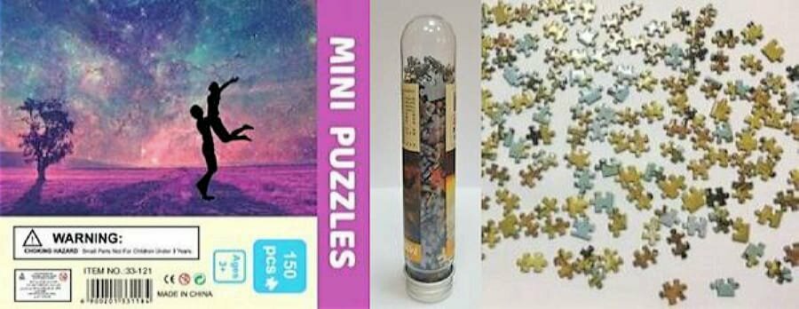 ПазлыВКолбе 150 деталей. Романтика MINI PUZZLES (10*15 см) 33-121, (YIWU XINSHIXIAN ARTS AND CRAFTS CO,