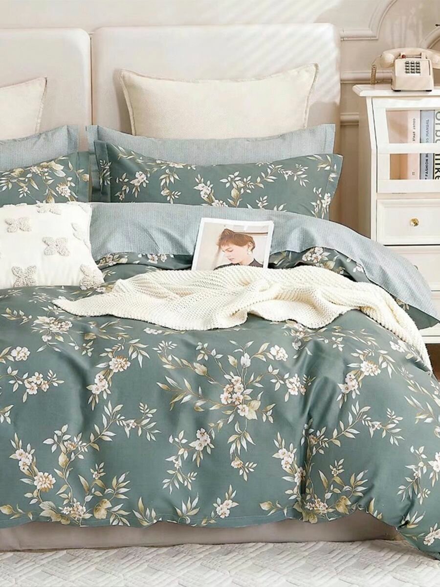 Постельное белье 1,5 спальное Cleo Satin de Luxe комплект пододеяльник на молнии сатин хлопок