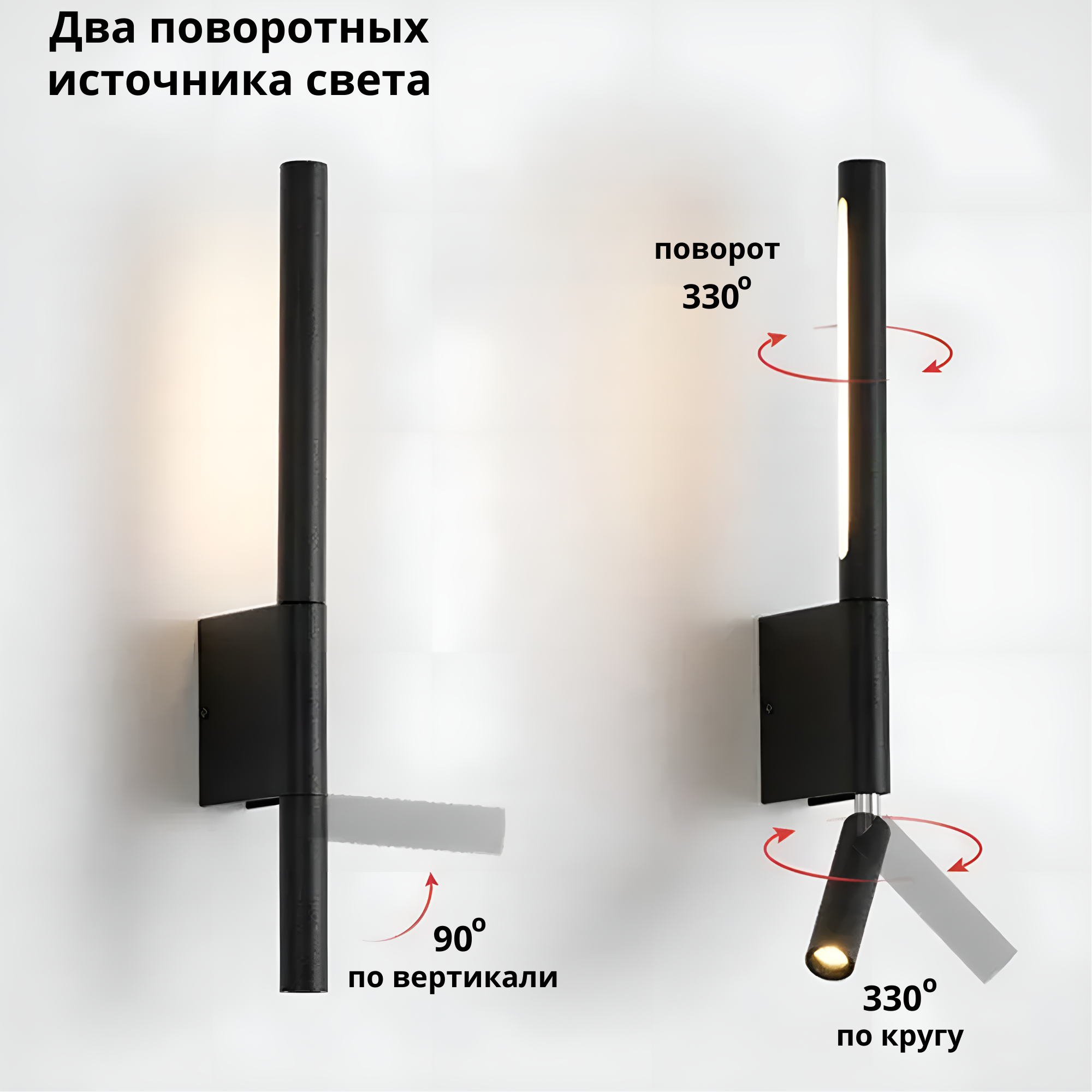 Светильник настенный светодиодный поворотный