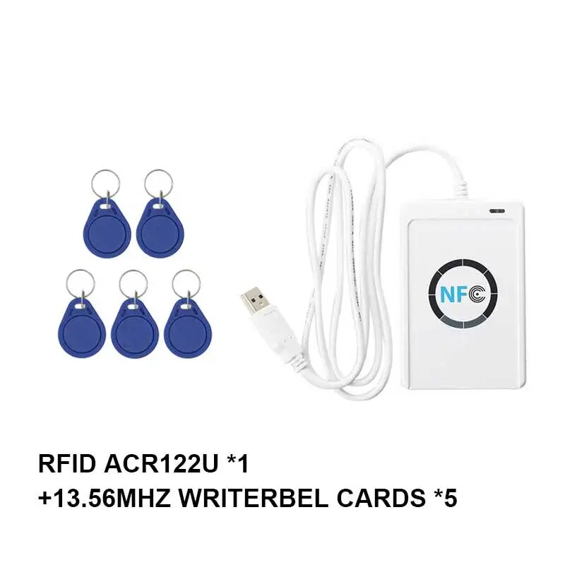 RFID ACR122U с NFC картами 13.56МГц (5 шт), цвет: Package b