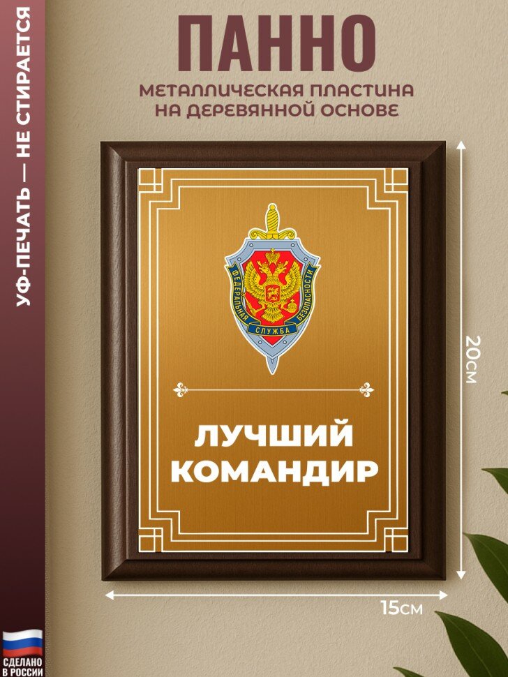 Настенный диплом "Лучший командир" ФСБ