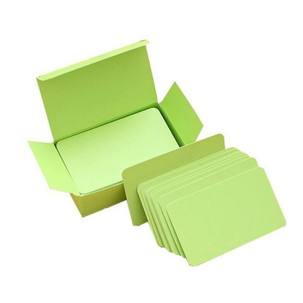 Бумажные карточки 100 шт, Зеленый