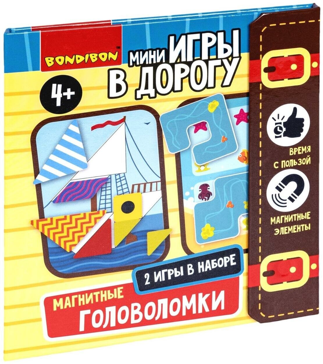 Игра Bondibon "Магнитные головоломки", для развития логики и памяти, от 3 лет
