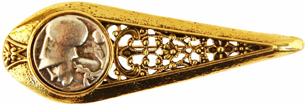 Брошь "Римский профиль". Бижутерный сплав. Корея, конец ХХ века