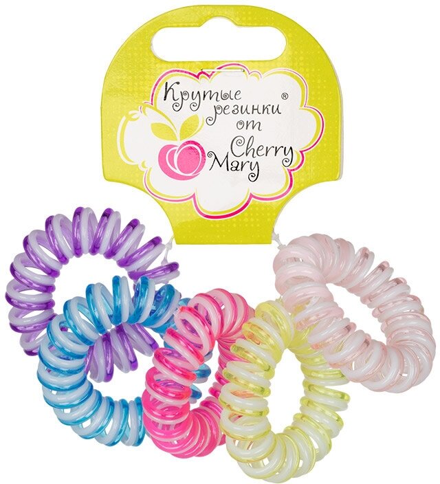 CHERRY MARY R6040 Набор резинок для волос 5 шт №01 ассорти разноцветные резинки