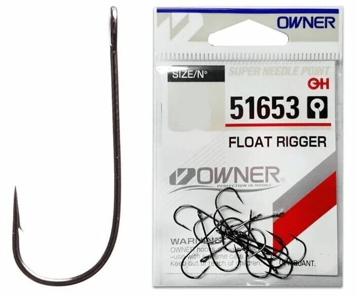 Крючок Owner 51653 BC №10 Float Rigger MH-12 (12шт.)