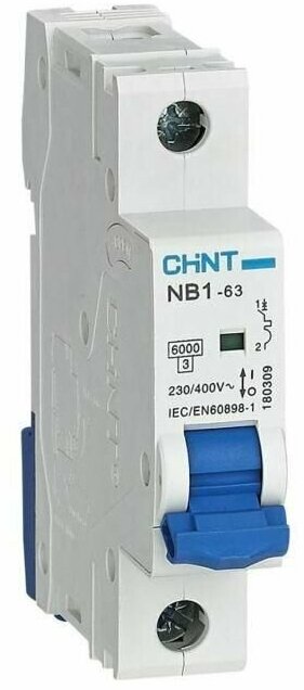 Выключатель автоматический CHINT модульный, однополюсный, B 1А, 6кА
