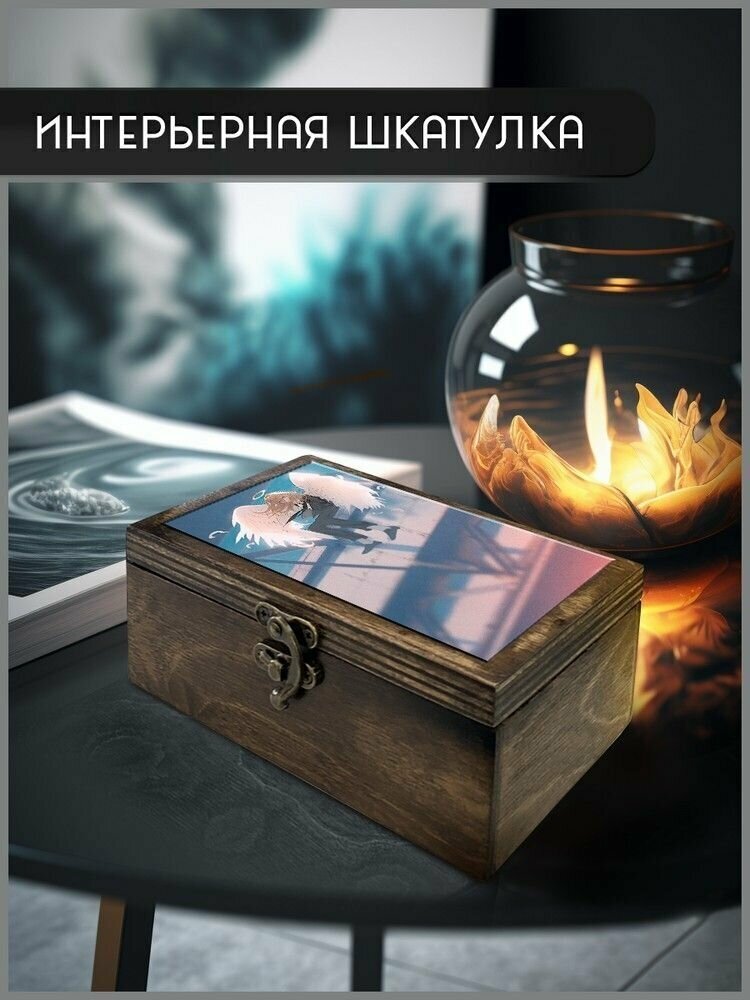 Шкатулка интерьерная для украшений универсальная 16x10x6 см Аниме Chainsaw Man - 186