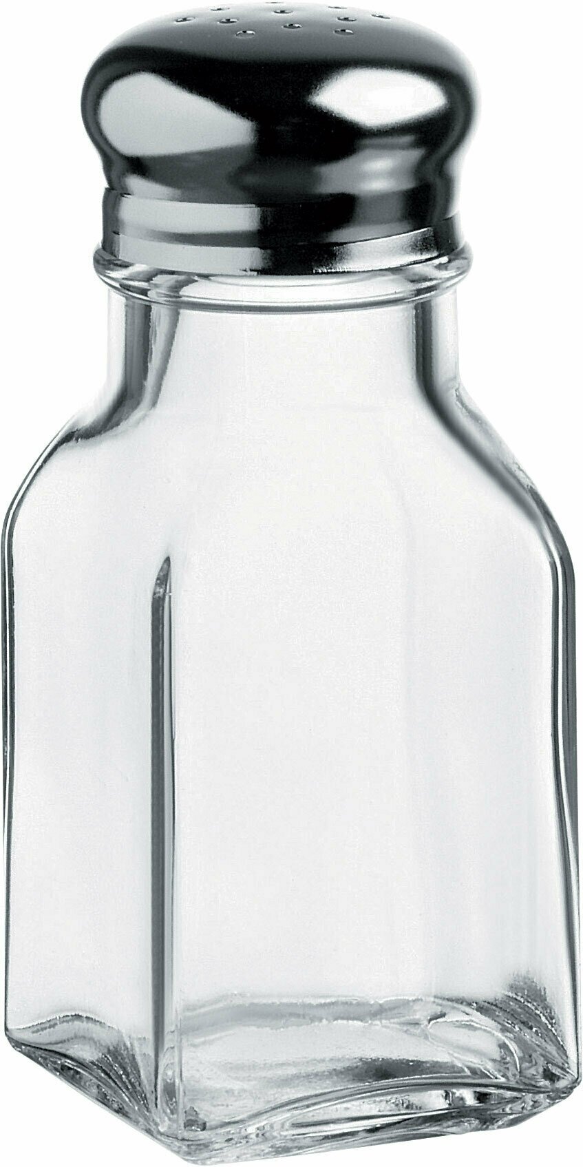 Емкость соль/перец Pasabahce Бэйзик 100 мл, 35х35х70 мм, металл, стекло