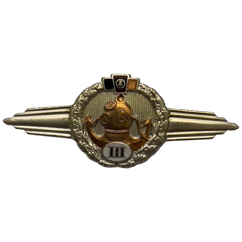 Знак классности "Водолаз специального назначения ВМФ" III класс ГДР 1960-1963 гг.