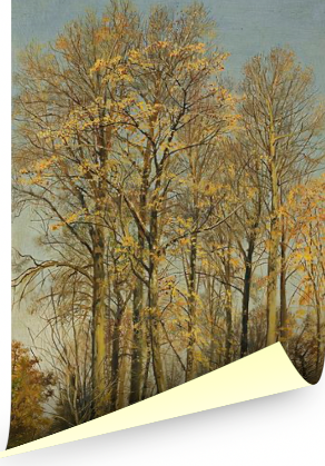 "Рябины осенью", Шишкин Иван Иванович, картина (репродукция) (50х87 см / без подрамника)