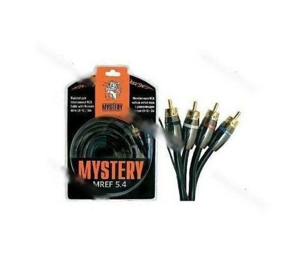 Кабель rca 4-х канальный 5м витая пара двойной экран mystery mref 5.4