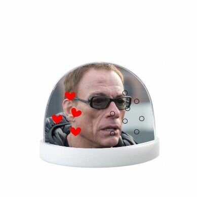 Водяной шар Jean-Claude Van Damme, Жан-Клод Ван Дамм №5, Блестки-сердечки