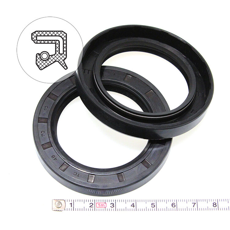 Манжета армированная (Сальник) 48х70х10 (тип 2 / TC) 70NBR (упаковка 2 шт.)