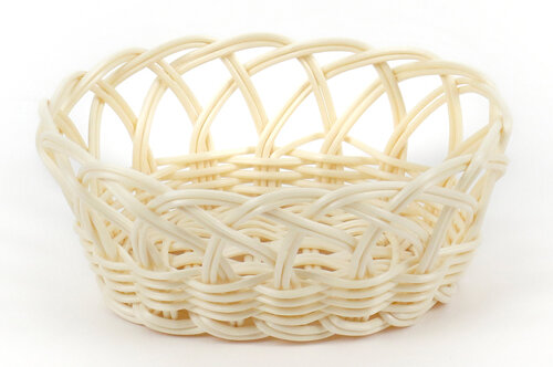 Корзинка для хлеба плетеная овальная L-17см бежевая