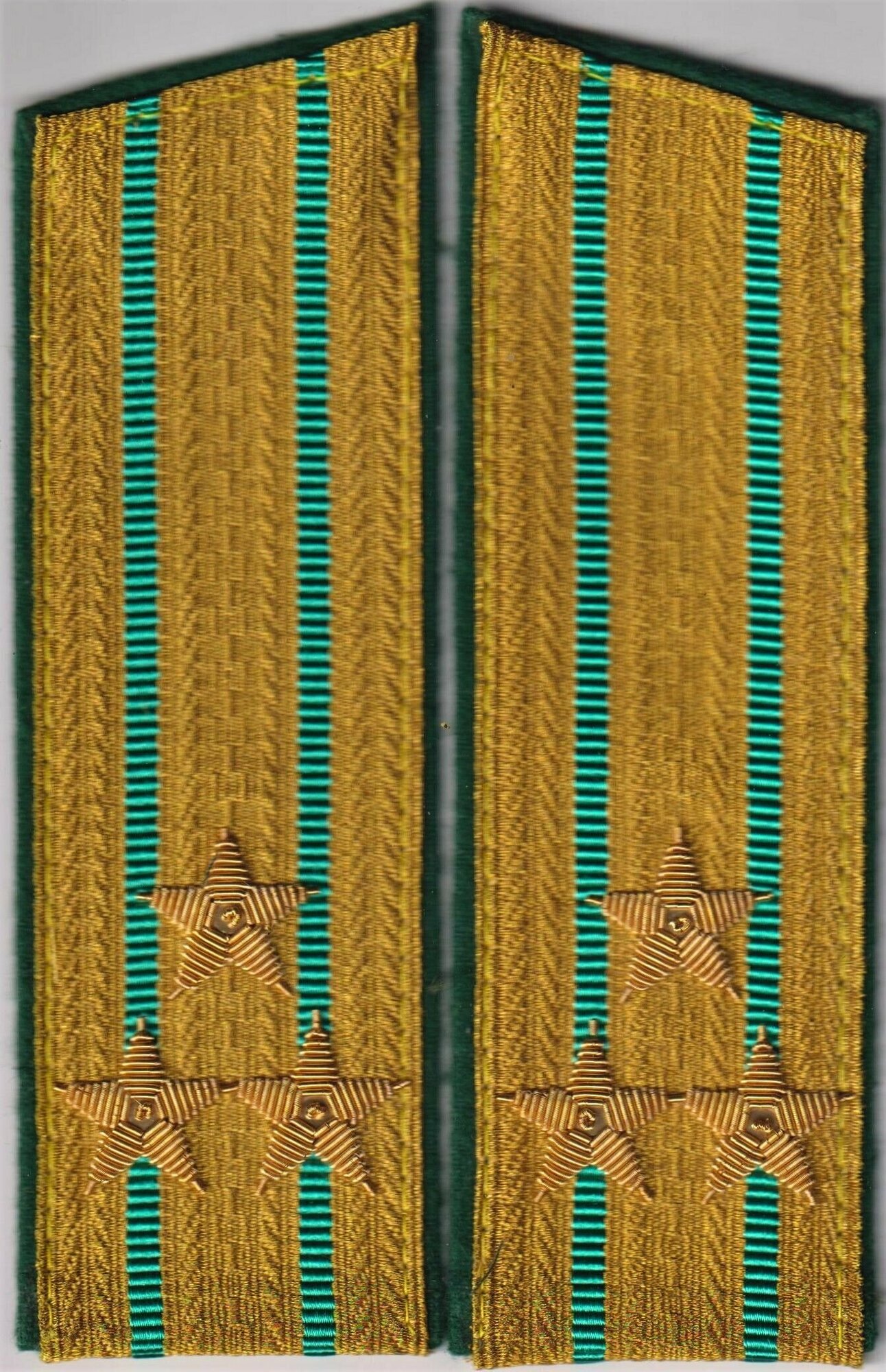 Погоны ПС ФСБ (пограничная служба) парадные со скосом, полковник