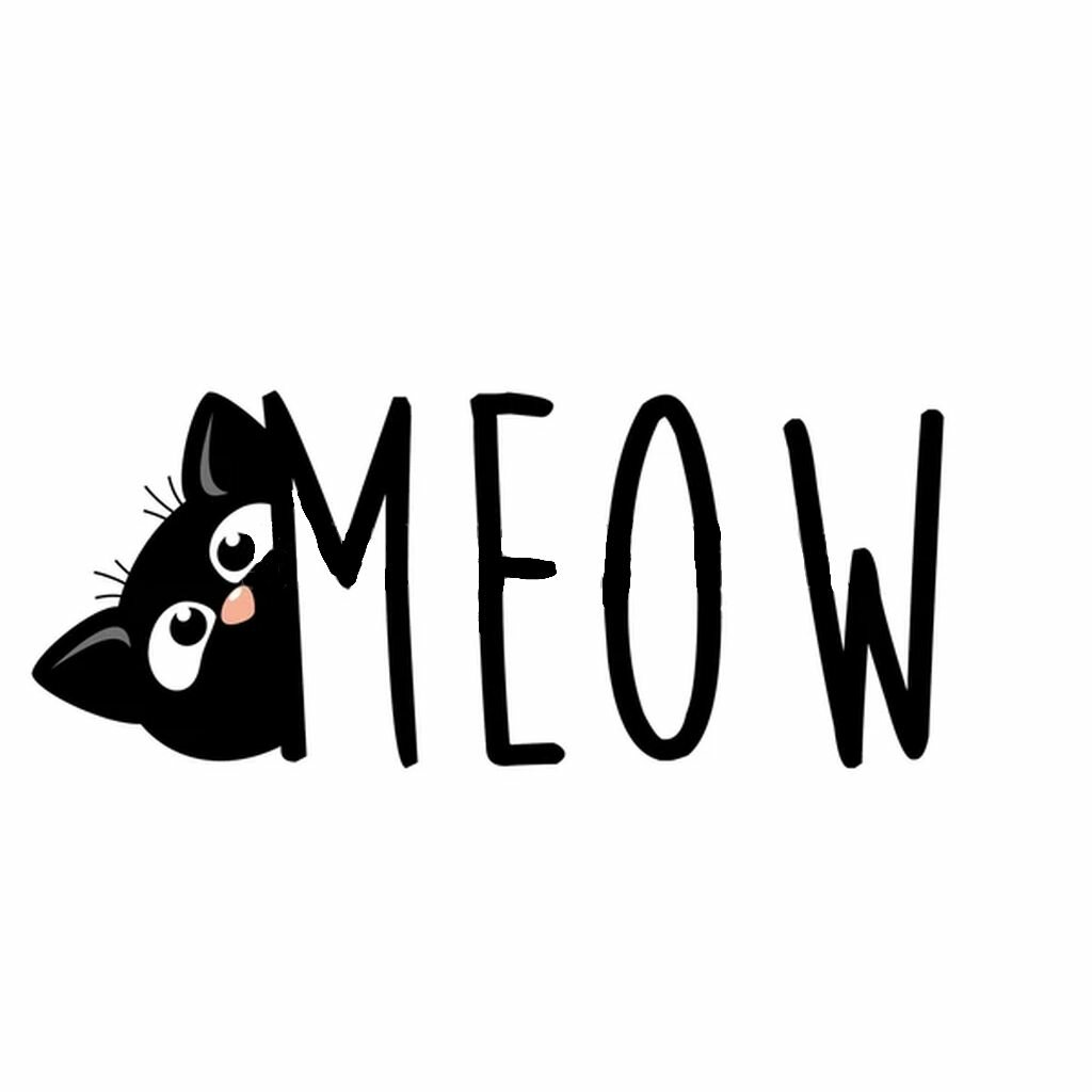 Наклейки стикеры Черный кот