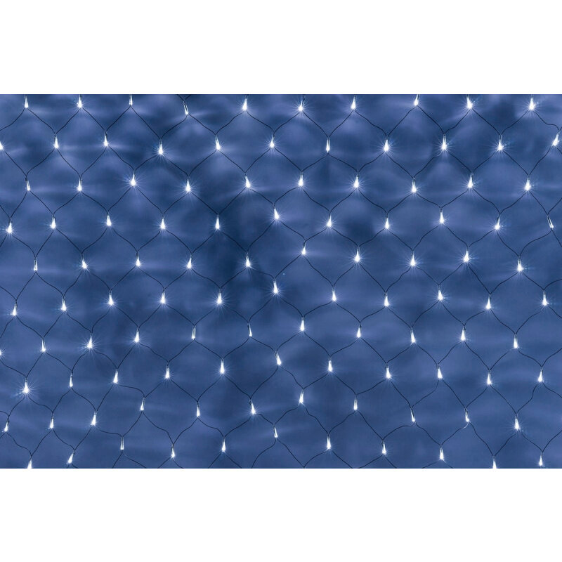 LED-XG-288-2*1.5M-230V Световая Гирлянда Сеть 2*1.5м, белые LED/черный провод/контроллер. Flesi
