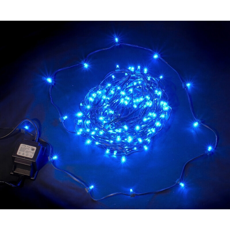 LED-LP-15СМ-100M-12V-B Светодиодная гирлянда клип-лайт синие LED, без колпачка