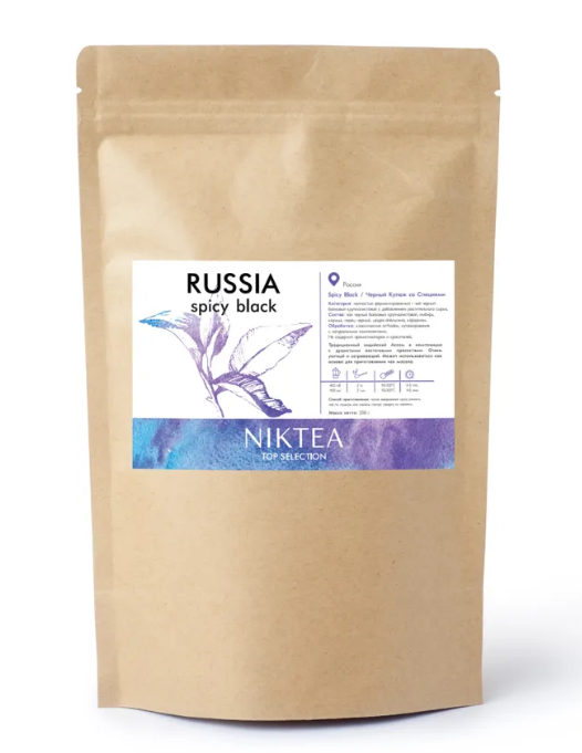 Niktea Spicy Black / Черный Купаж со Специями черный листовой чай, 250 гр.