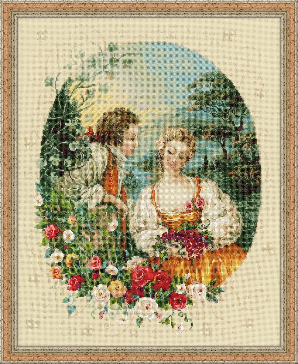 Набор для вышивания крестом Риолис, вышивка крестиком "Пастораль", 40х50 см, 100/047
