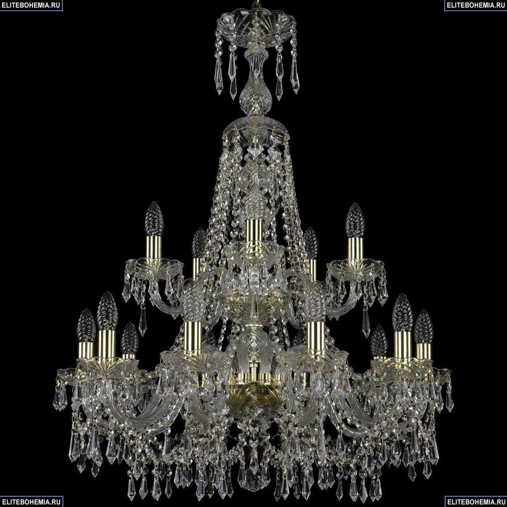 1403/10+5/240/XL-92/2d/G Хрустальная подвесная люстра Bohemia Ivele Crystal
