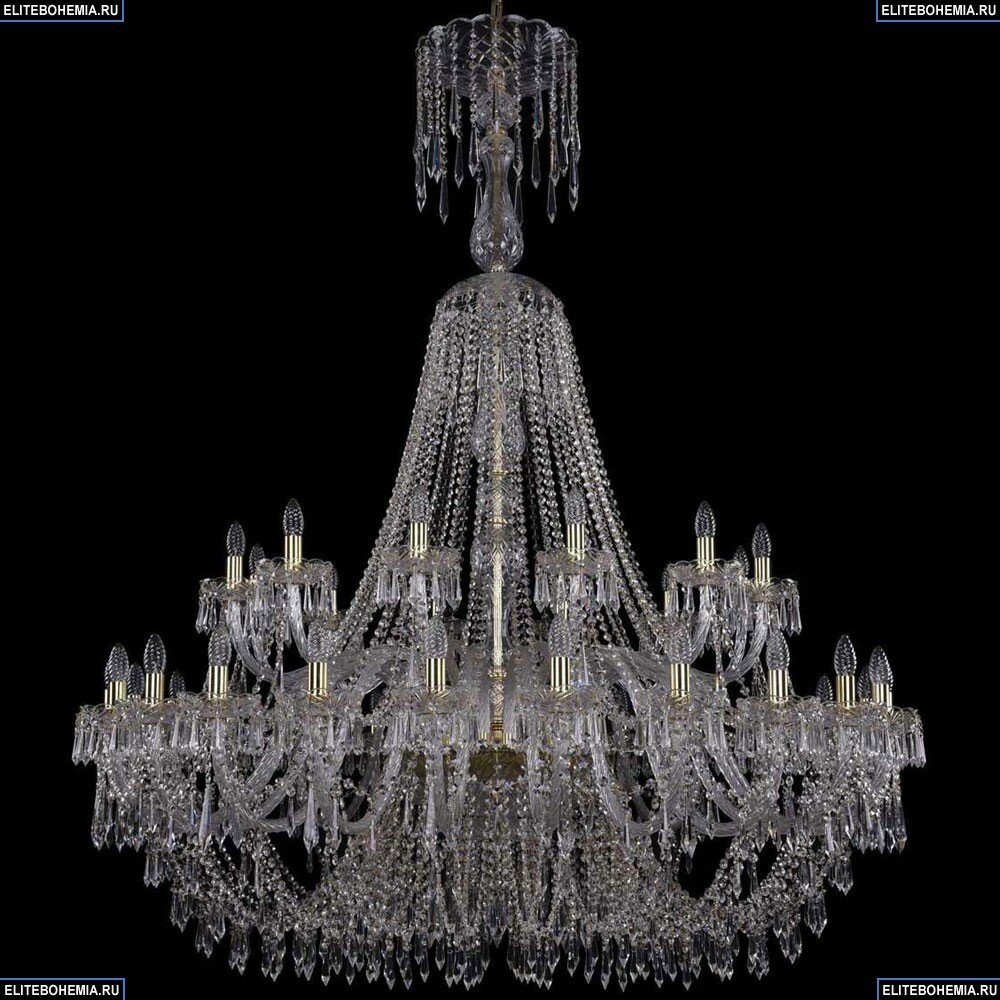 1403/24+12/530/XL-160/G Хрустальная подвесная люстра Bohemia Ivele Crystal