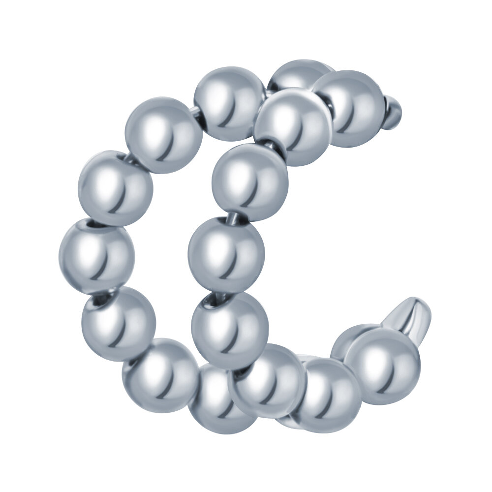 Серьги, серебро, 925 проба, гематит