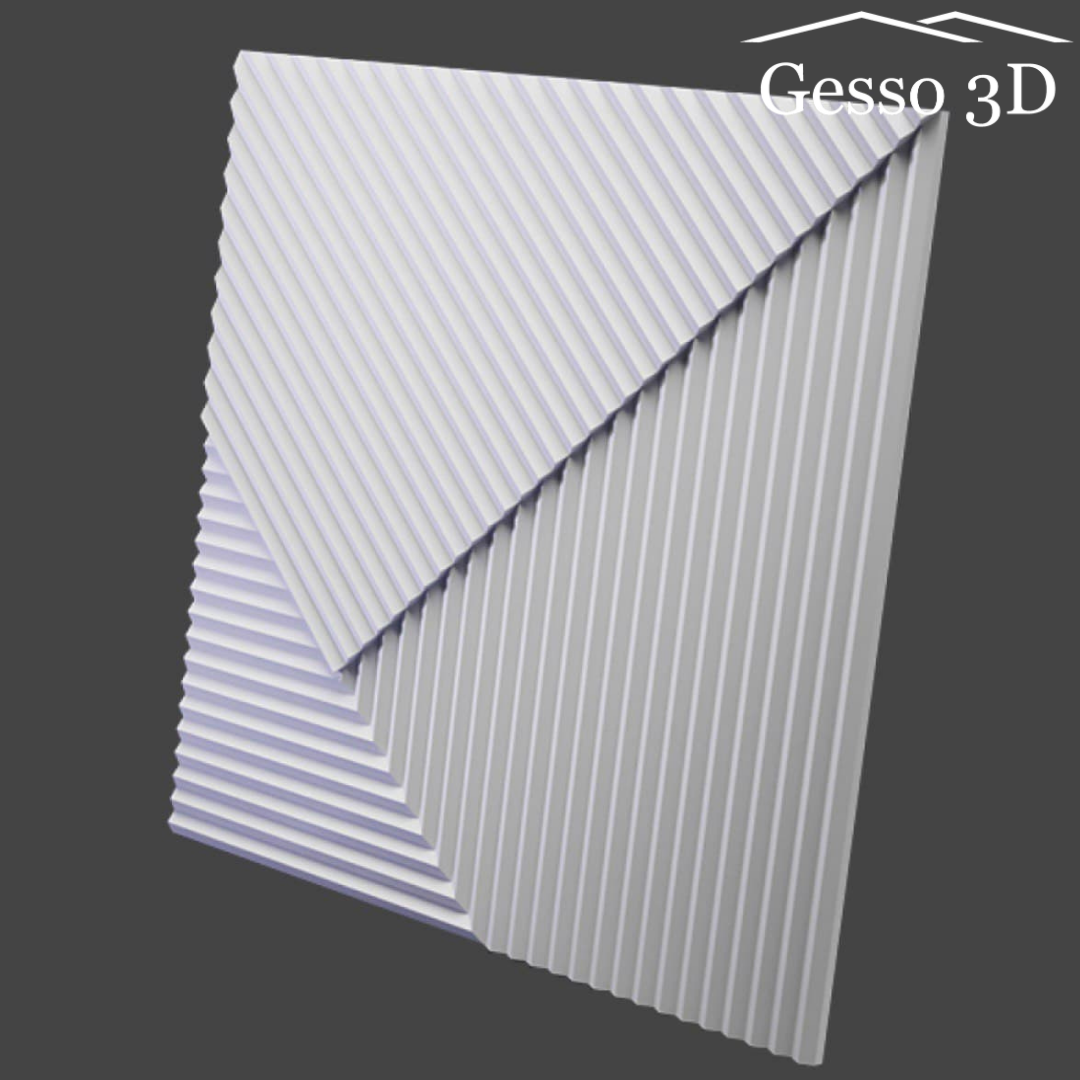 Гипсовая панель Gesso 3D "Urban 2" 600x600x20 мм, Упаковка 20 шт, 7.2 м2