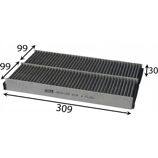 JS ASAKASHI ac0125cset (4F0819439 / 4F0819439A / 4F0819439C) фильтр салон. js ac0125cset Audi (Ауди) a6 allroad c6 (4fh) a6 c6 (4f2) a6