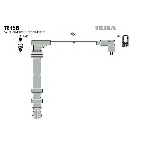 TESLA T845B (46413088) к-кт проводов\ Fiat (Фиат) Brava (Брава) / Marea (Мареа) / palio 1.6i 95