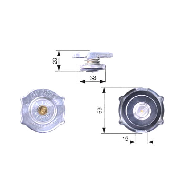 GATES RC135 (03781830 / 04592098 / 04596198) крышка радиатора\dodge caravan / stratus, Chrysler (Крайслер) Voyager (Вояджер)