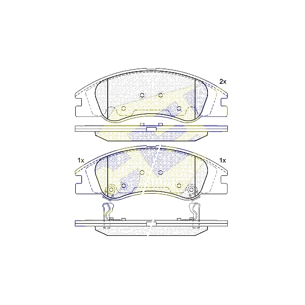 ICER 181708 (581011MA00 / 581012FA10 / 581012FA20) 181708 колодки дисковые передние\ Cerato (Серато) 1.6i 16v / 2.0i / crdi