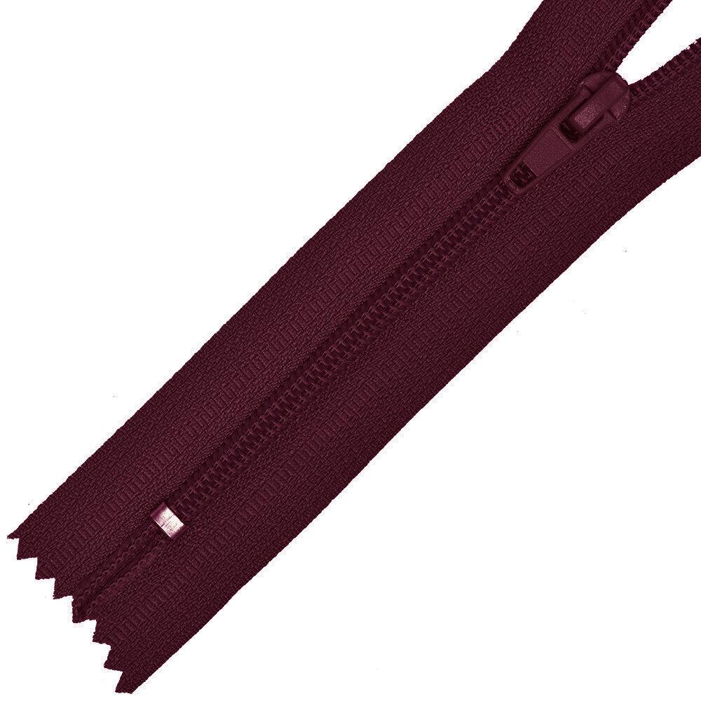 Молния MaxZipper брючная №4 замок автомат, 20см н/р цв. F179 бордовый уп.100шт