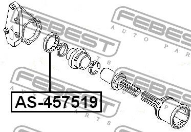 Подвесной п/ш кард. вала FORD C-MAX/FOCUS 10-, AS457519 FEBEST AS-457519