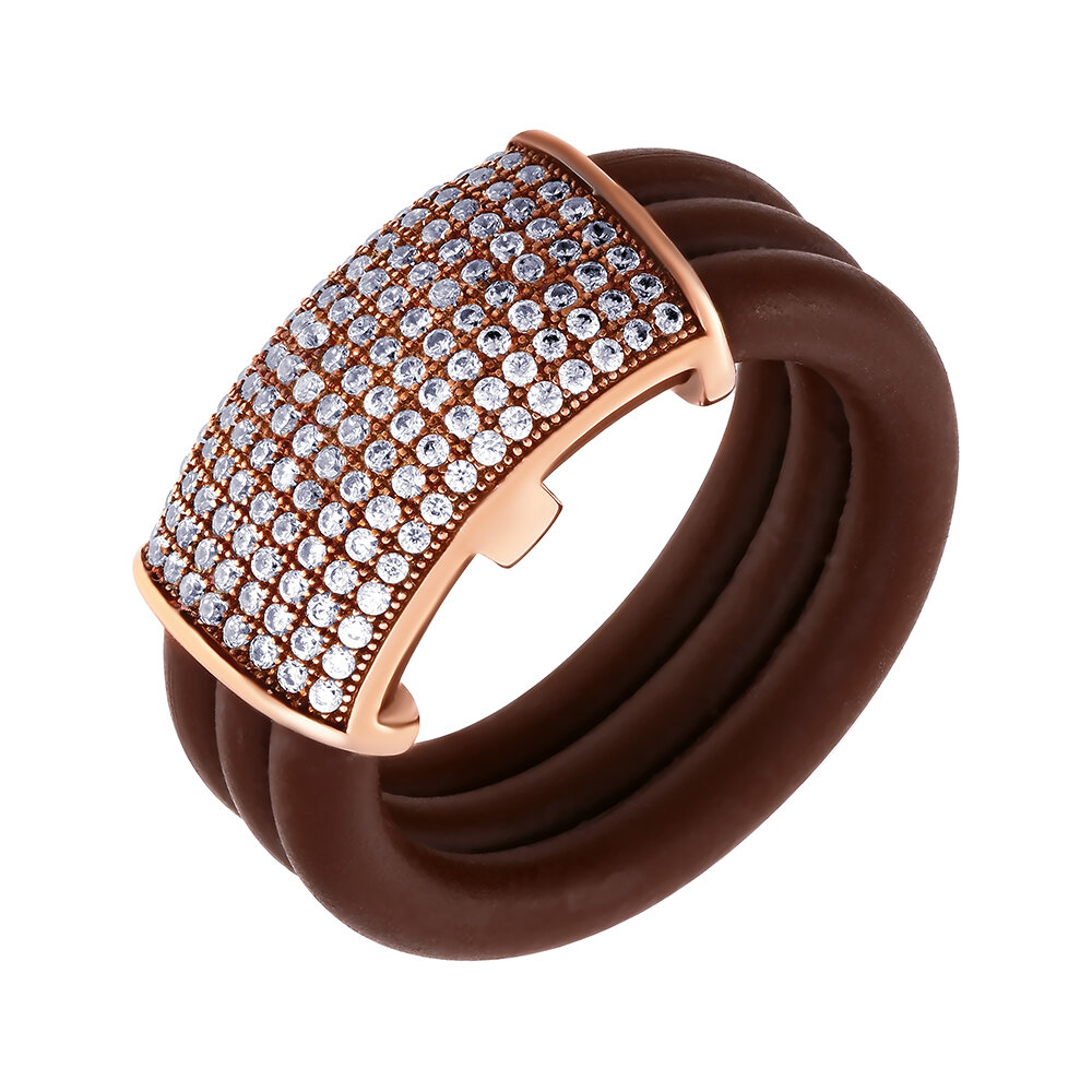 Кольцо ELEMENT47, серебро, 925 проба, фианит