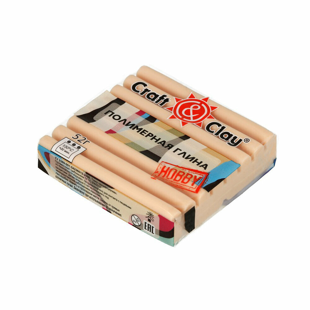 Craft and Clay полимерная глина CCH 52 г 1005 телесный натуральный
