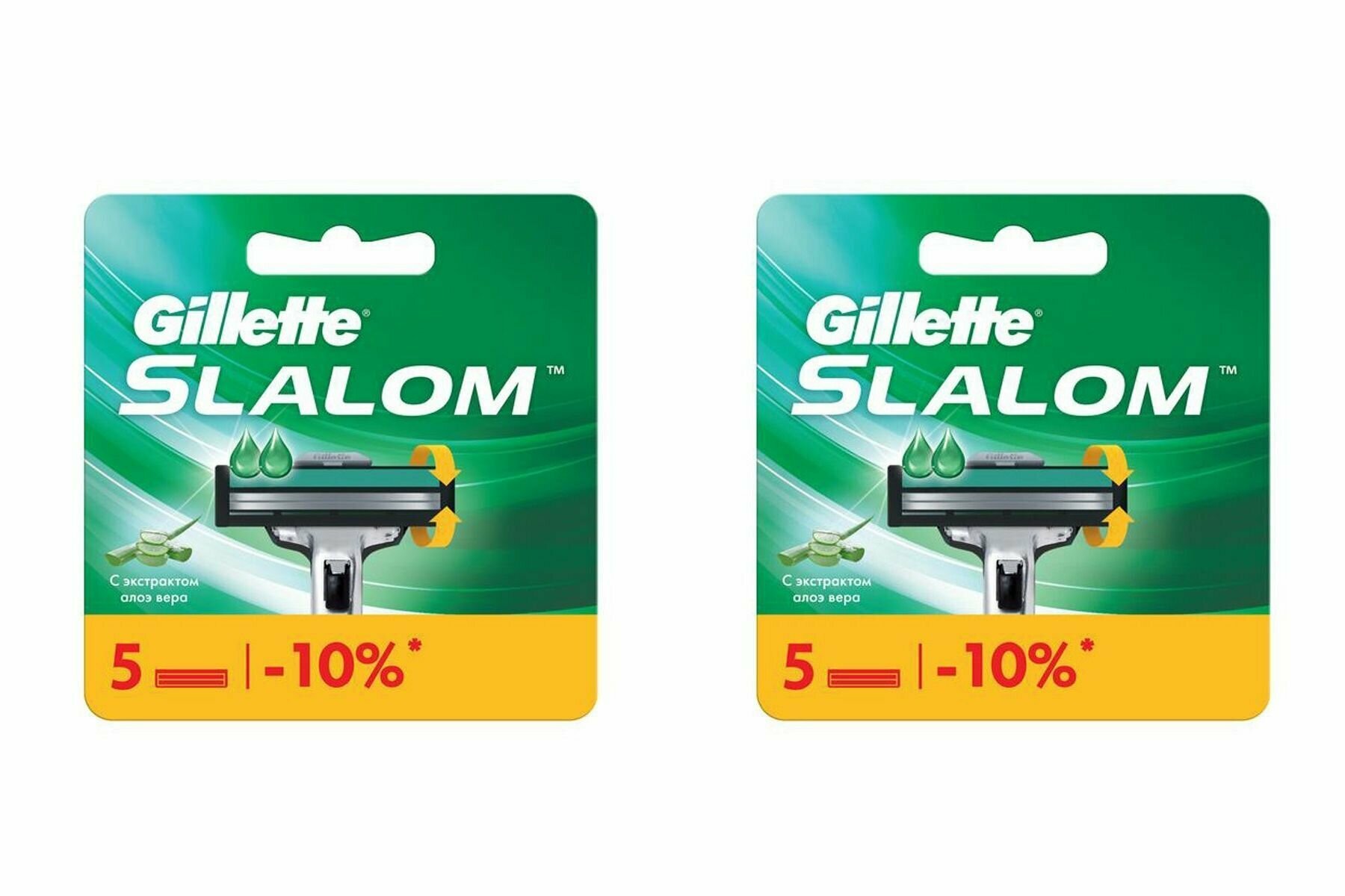 Gillette Кассеты Slalom 5 шт - 2 шт.