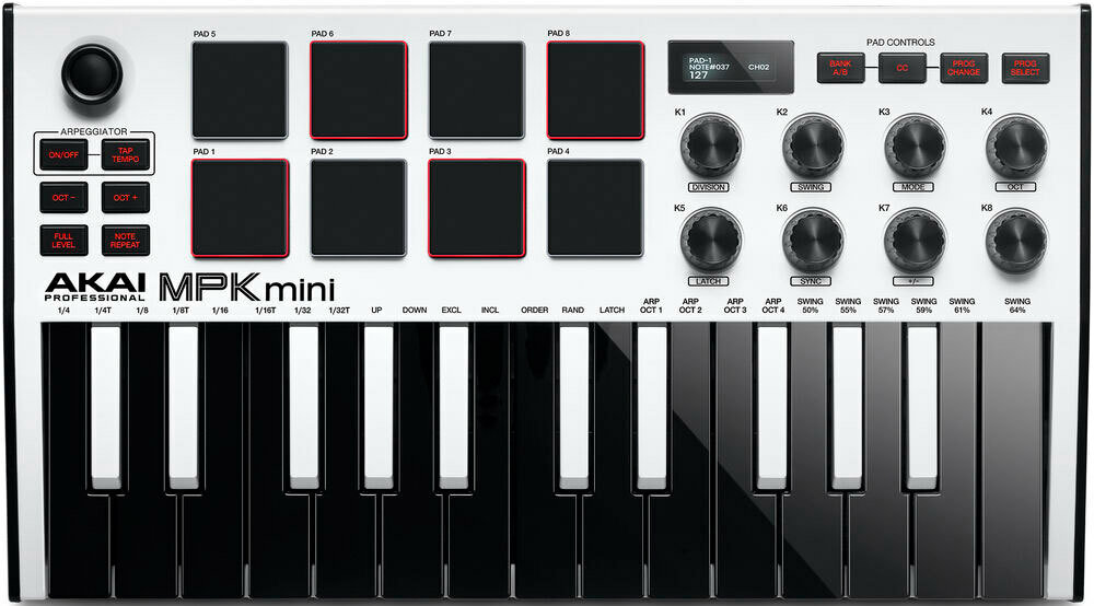 MIDI-клавиатура AKAI MPK Mini MKIII белый