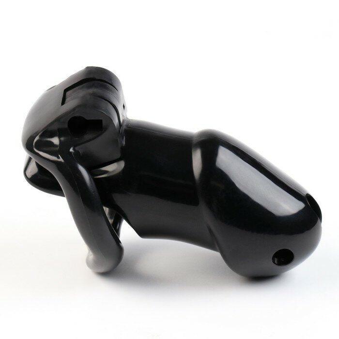 Пояс верности мужской, пластик, 6 × 3.5 см, набор колец, замок, ключ, черный