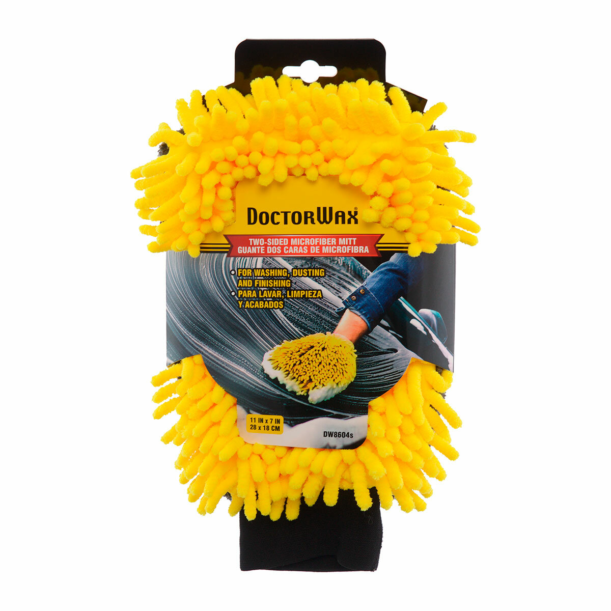 Двухсторонняя рукавица из микрофибры для мойки автомобиля, DoctorWax, DW8604s