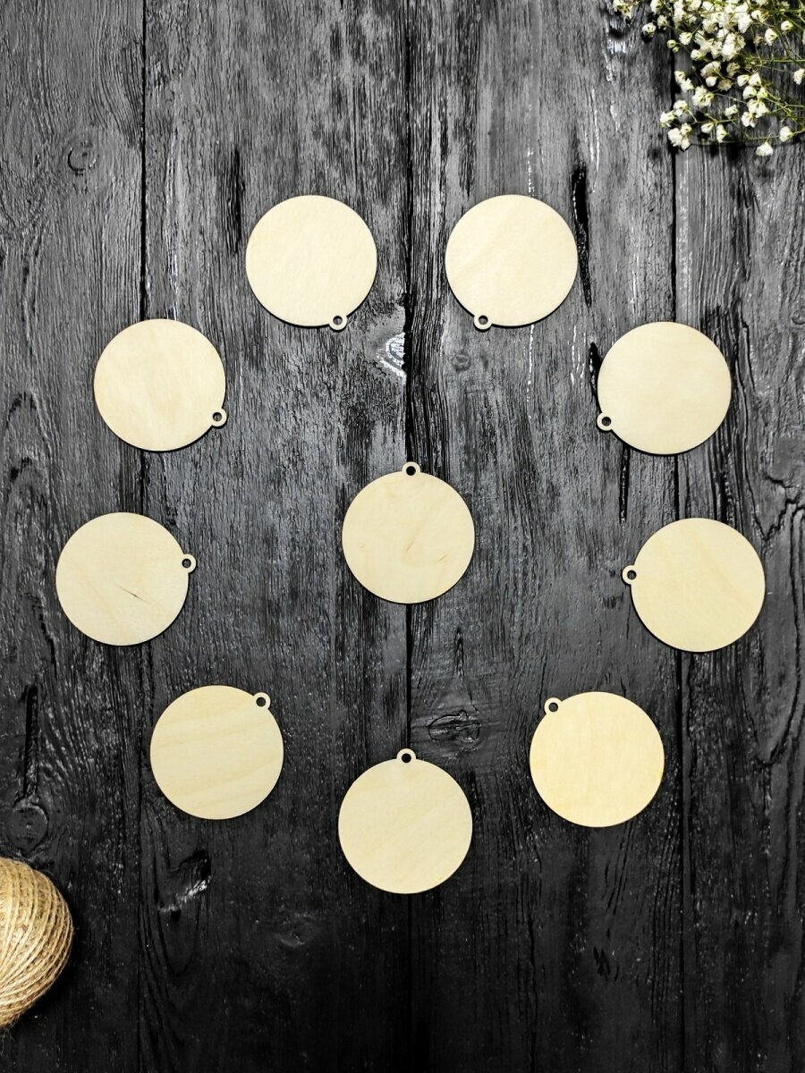 Заготовка для поделки - Елочные игрушки 10 шт