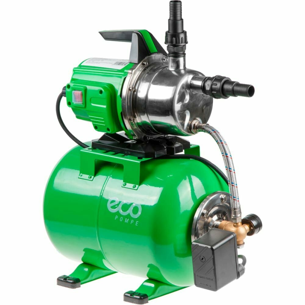 Насосная станция ECO GFI-1203, компактная, центробежный тип, корпус из нержавеющей стали, защита
